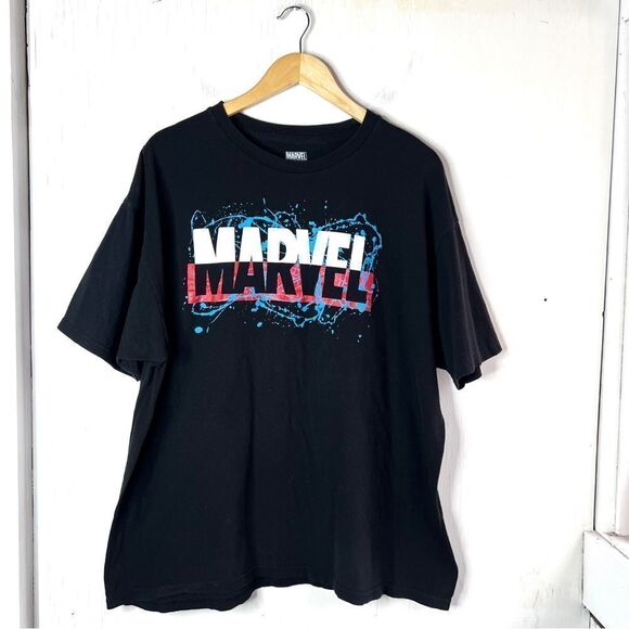 Marvel | Shirts | Marvel Blacklogo Frontshirt | Poshmark
